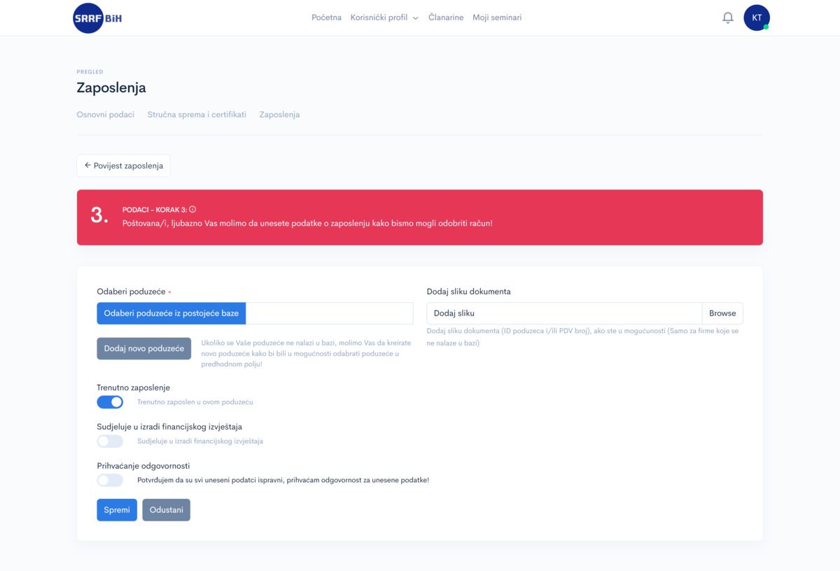 Ažuriranje podataka na sustavu | Savez računovođa, revizora i ...
